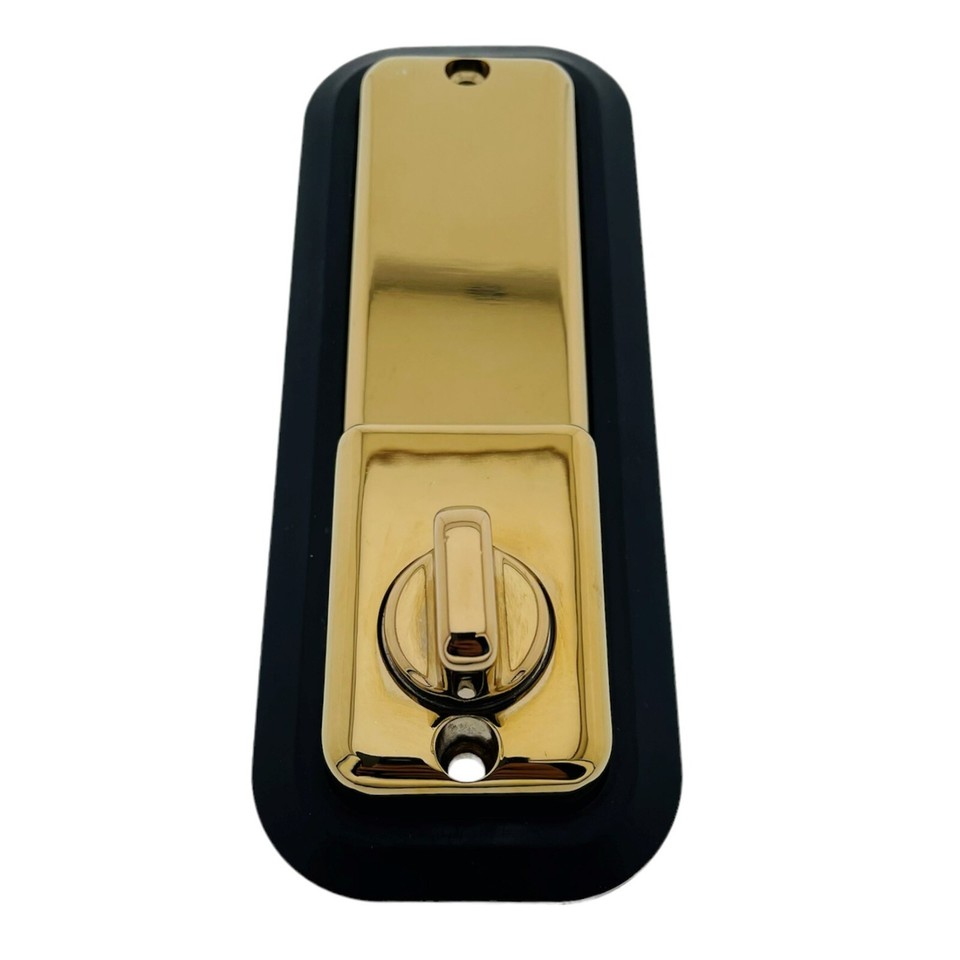 All Weather Mechanical Keyless Deadbolt Door Lock - Bright Brass | eBay