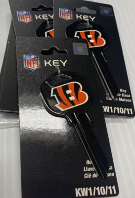 5 NFL Officially Licensed Football CINCINNATI BENGALS House key Blanks ...