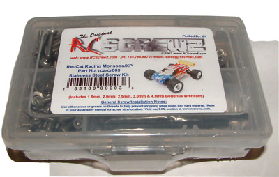 REDCAT RACING MONSOON/XP XTE XTR RC SCREWZ STAINLESS STEEL SCREW SET ...