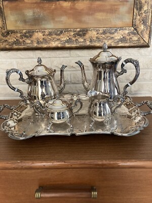 Tea/Coffee Pots & Sets - Silverplate 5 Pc Tea