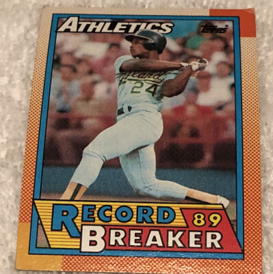 1990 Topps Rickey Henderson '89 Record Breaker #7 Oakland A's HOF | eBay