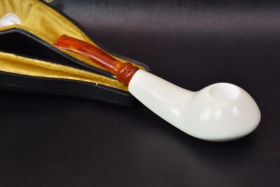 Tekin Smooth Whale Pipe BLOCK MEERSCHAUM-NEW-HAND CARVED W Case#86 | eBay