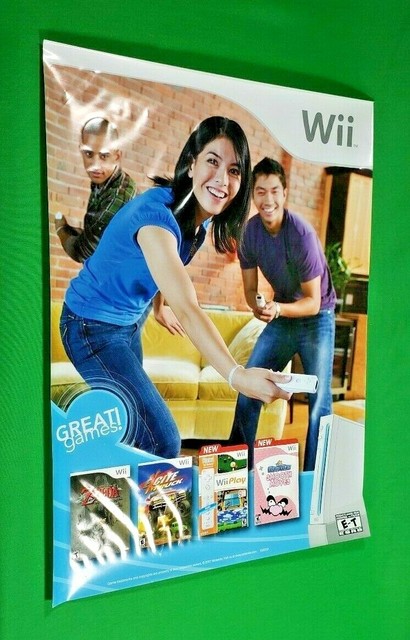 Official Nintendo Wii Promo Advertising Poster from 2007! 15" x 20 ...