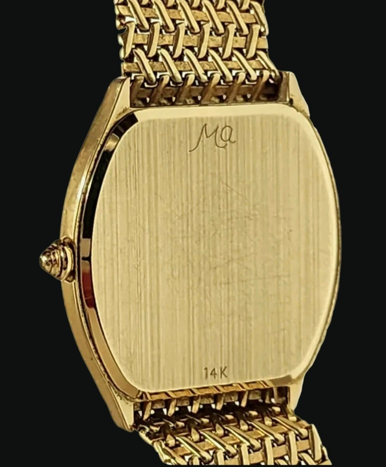 Solid 14k Yellow Gold Michael Anthony Swiss Quartz Watch - 59.47 Grams ...