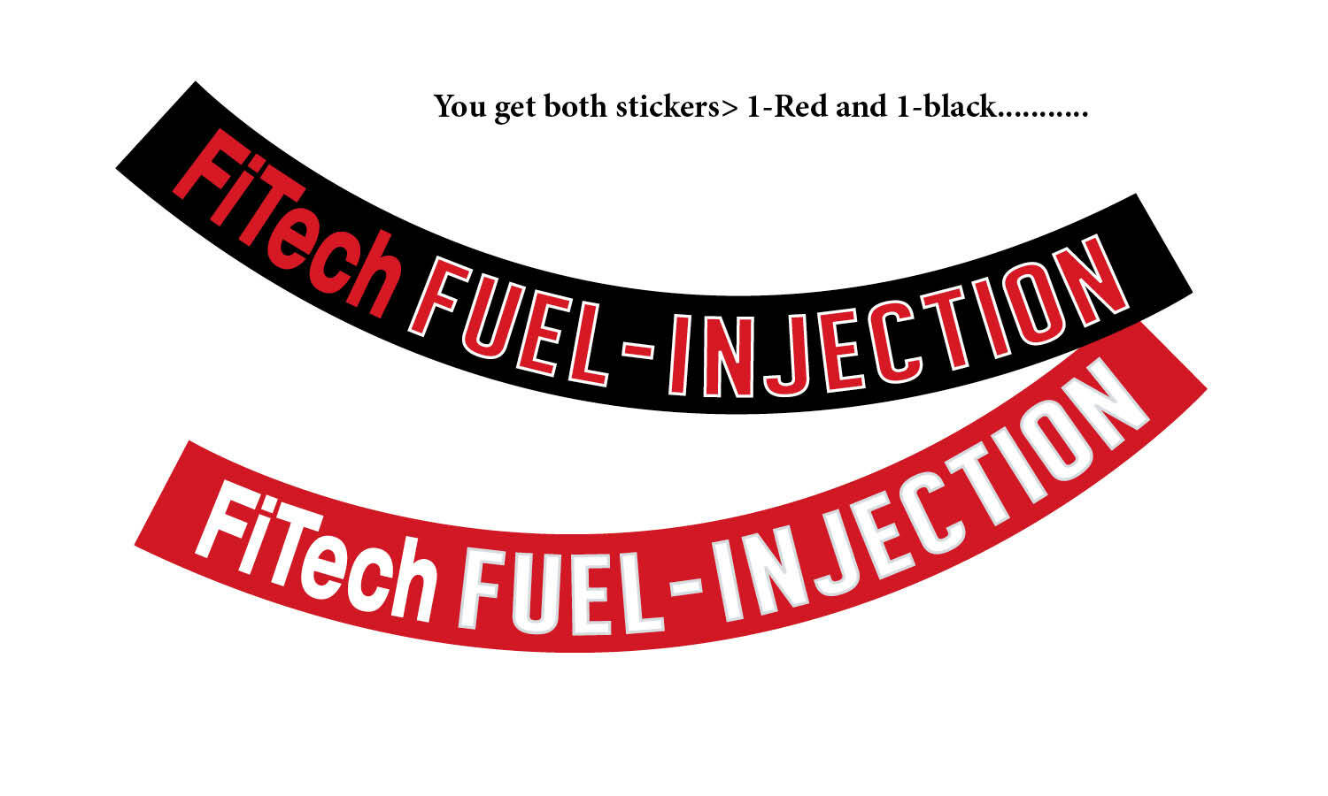 AIR CLEANER RIBBON DECAL • FiTech FUEL-INJECTION • You Get 1 Red & 1 ...