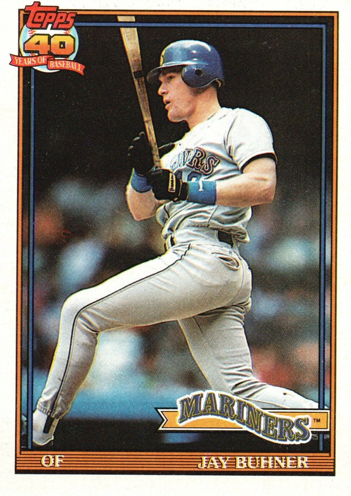 TOPPS 40 YEARS OF BASEBALL 1991 BASEBALL CARD 154 JAY BUHNER MARINERS ...