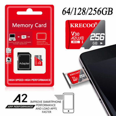 256GB Micro SD Card U3 Memory Cards A2 Class10 SDXC TF Cards Lot with ...