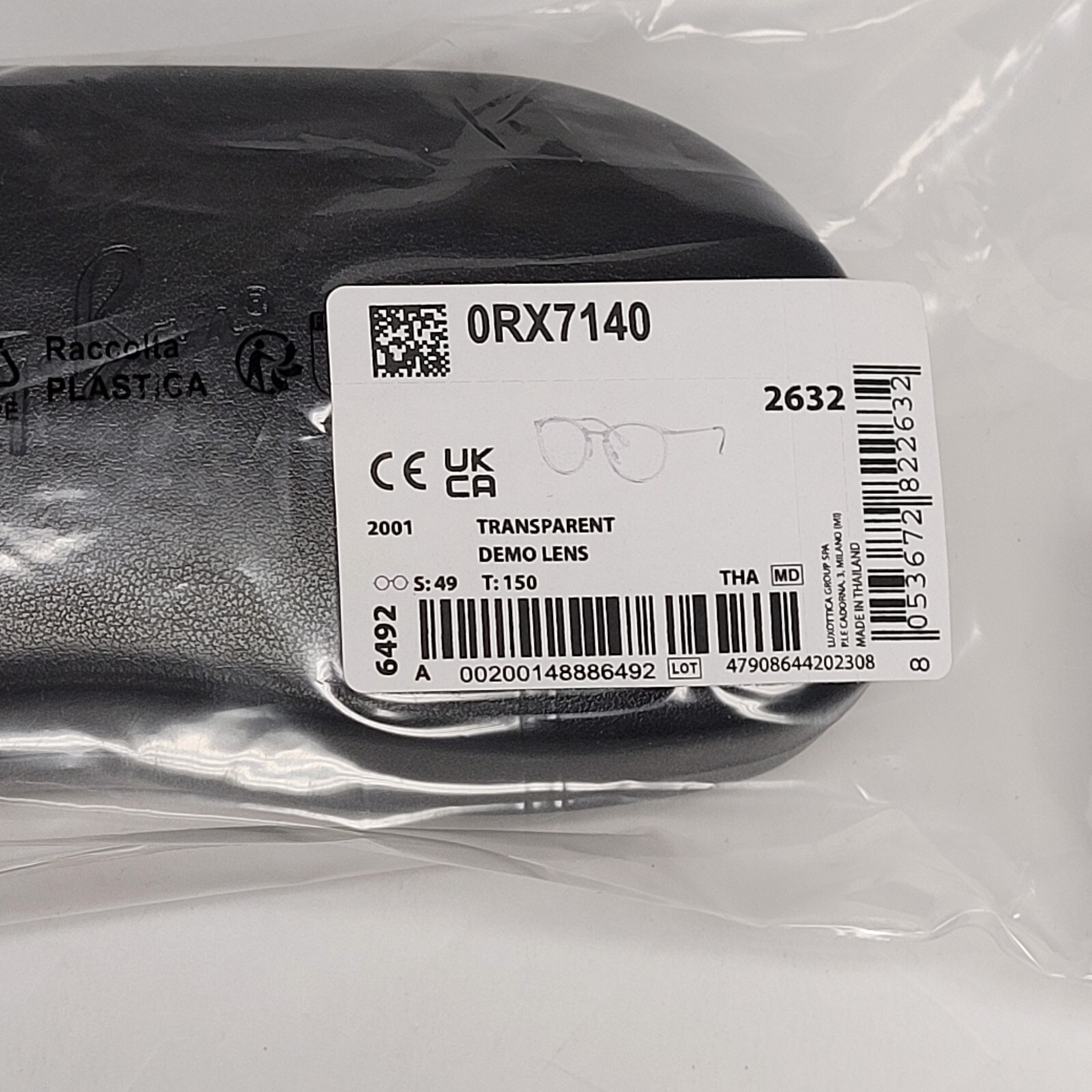 Ray Ban RB7140 Eyeglass Frames Round Phantos Eyewear Transparent 49-20 ...