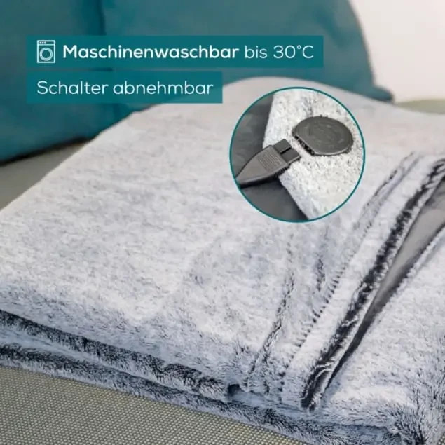 BEURER HD 75 Nordic Grey Wärmezudecke 6Temperaturstufen 130 x 180cm ...