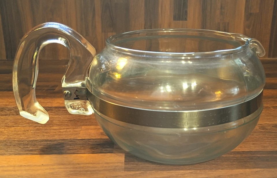 VTG Mid Century Pyrex Glass Coffee Tea Pot Kettle 8336 H Flameware 6 ...