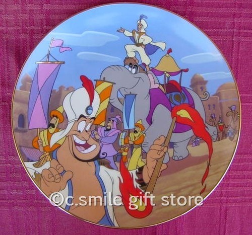 Disney *MAKE WAY FOR PRINCE ALI* Aladdin plate Bradford Exchange MINT w ...