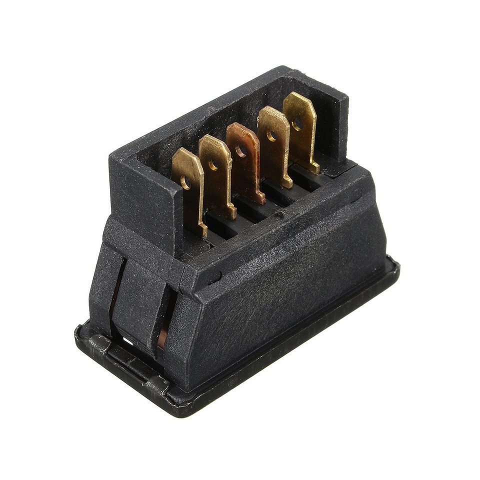 Universal Car Power Door Lock/Unlock Switch Black 5-Pin Terminal Red ...