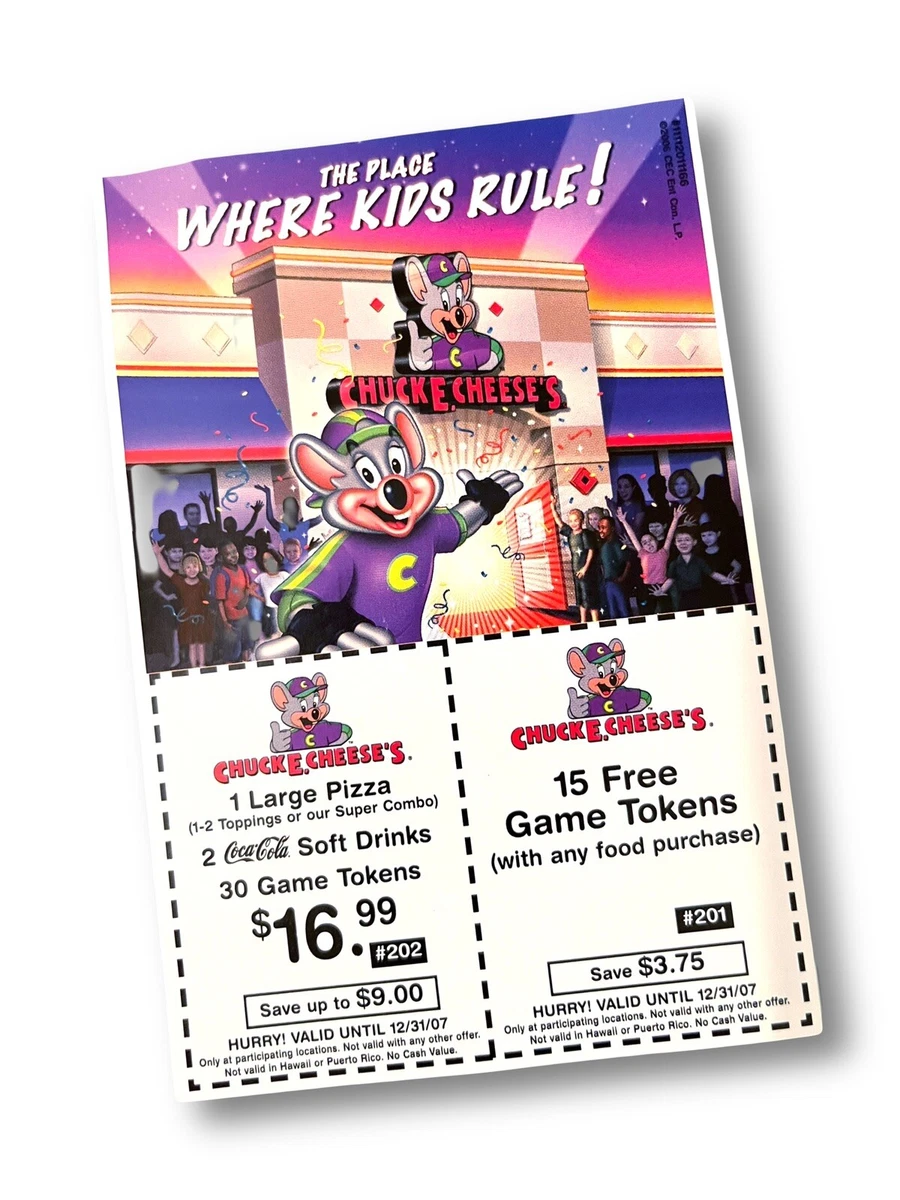 Chuck E Cheese Coupons
