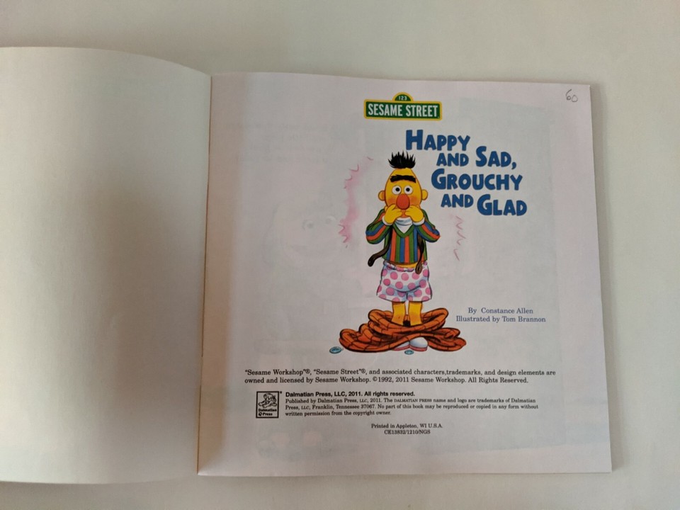 Book Sesame Street Happy Sad Grouchy and Glad | eBay