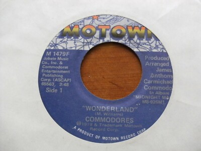 COMMODORES 1979 WONDERLAND 45 rpm SINGLE 7" VINYL RECORD | eBay