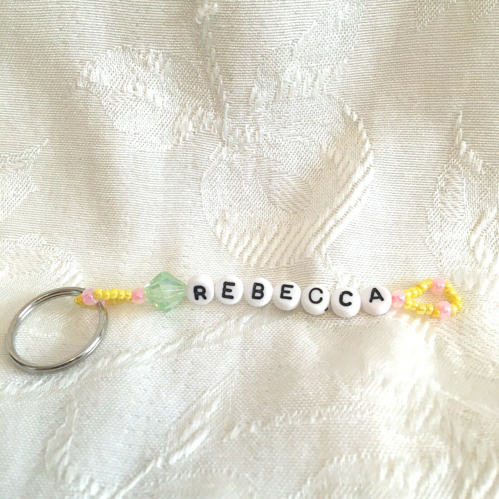 REBECCA (yellow) personalized keychain-NEW | eBay