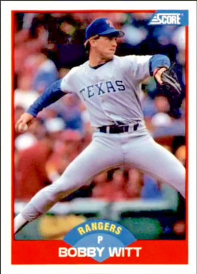 1989 Score #463 Bobby Witt Pitcher Texas Rangers FREE shipping | eBay