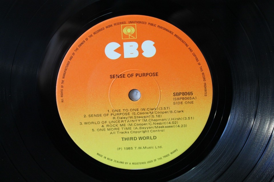 12" LP - THIRD WORLD - Sense Of Purpose - Lyrics-Insert - CBS New ...
