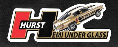 Hurst Hemi Under Glass Wheelstander Decal Sticker - NHRA IHRA Drag ...
