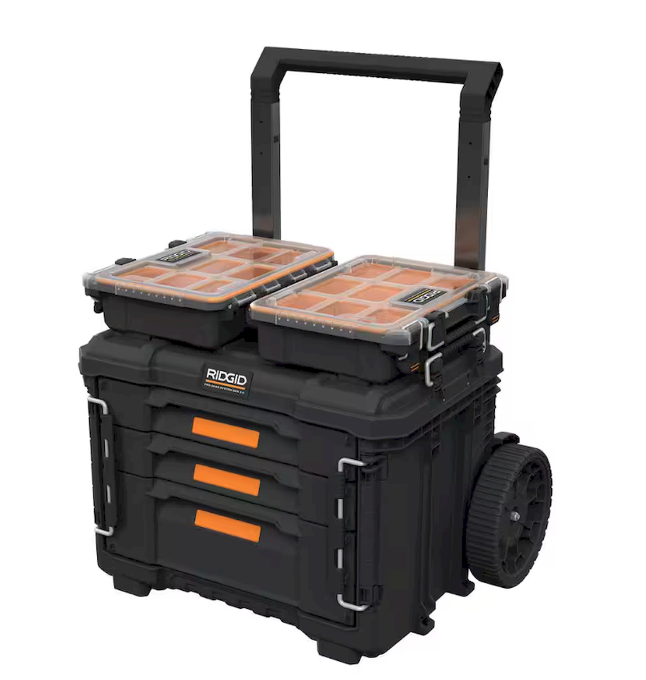 RIDGID Pro Gear System Gen 2.0 Rolling Tool Box, 9" Heavy Duty Wheels | eBay