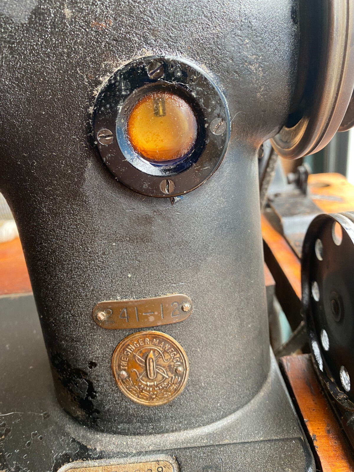 Singer 241-12 Vintage Working Industrial Sewing Machine with table and ...