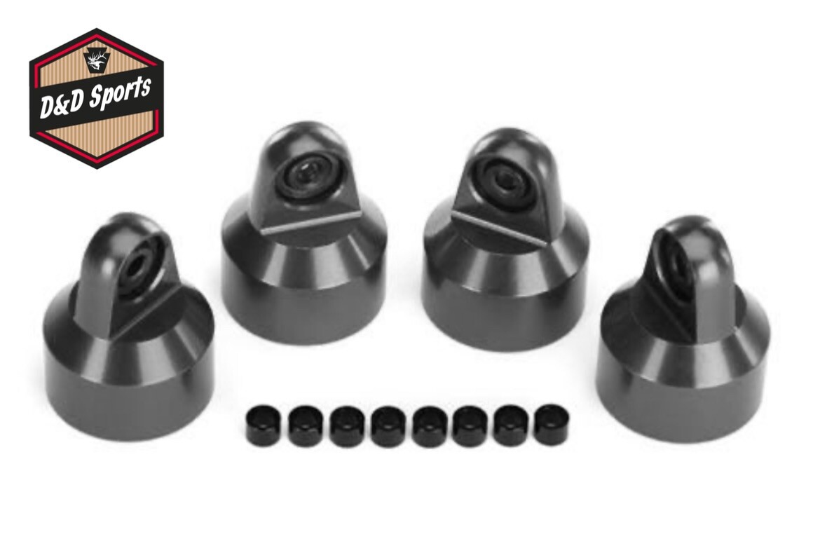 Traxxas 7764-GRAY - Shock Caps, Aluminum (Gray-Anodized) GTX Shocks (4 ...