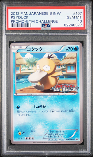 PSA 10 Psyduck Black White Gym Challenge Promo 167 2012 Pokemon ...
