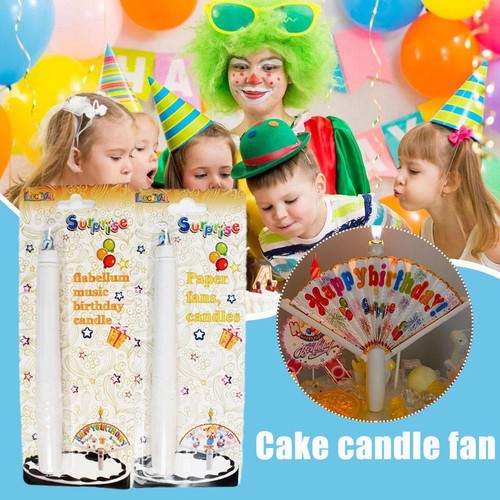 Creative Surprise Fan Birthday Candle Fan' Cake Party Baking Decoration ...