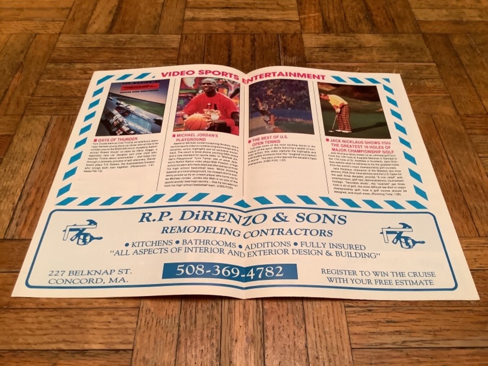 1991 Mar. 15 - Apr. 14 MLB NBA + TV schedule Osco Drug Michael Jordan ...