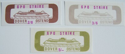 Local (City) Post 1971 - Set Postal Strike GPO Dover - Ostend ...