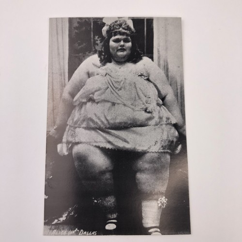 Circus Sideshow Fat Lady Lot of 10 Photo Postcard Alice Dunbar 685 lbs ...