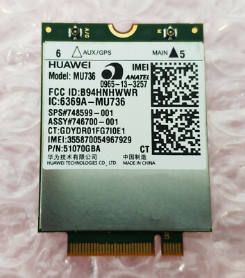 HUAWEI MU736 -- WWAN WLAN WIFI TARJETA RED SIM HP ETC | eBay