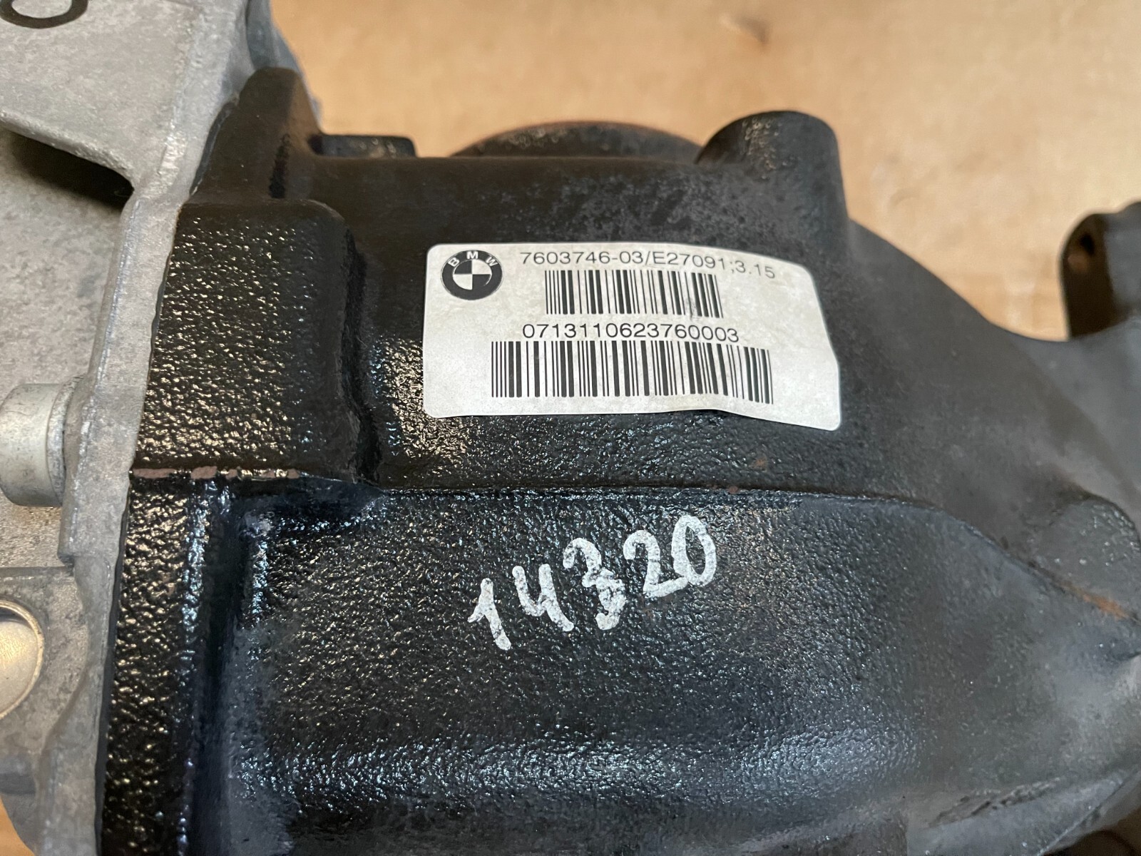 12-16 BMW F30 320i 328i 428i REAR DIFFERENTIAL AXLE CARRIER 3.15 GEAR ...