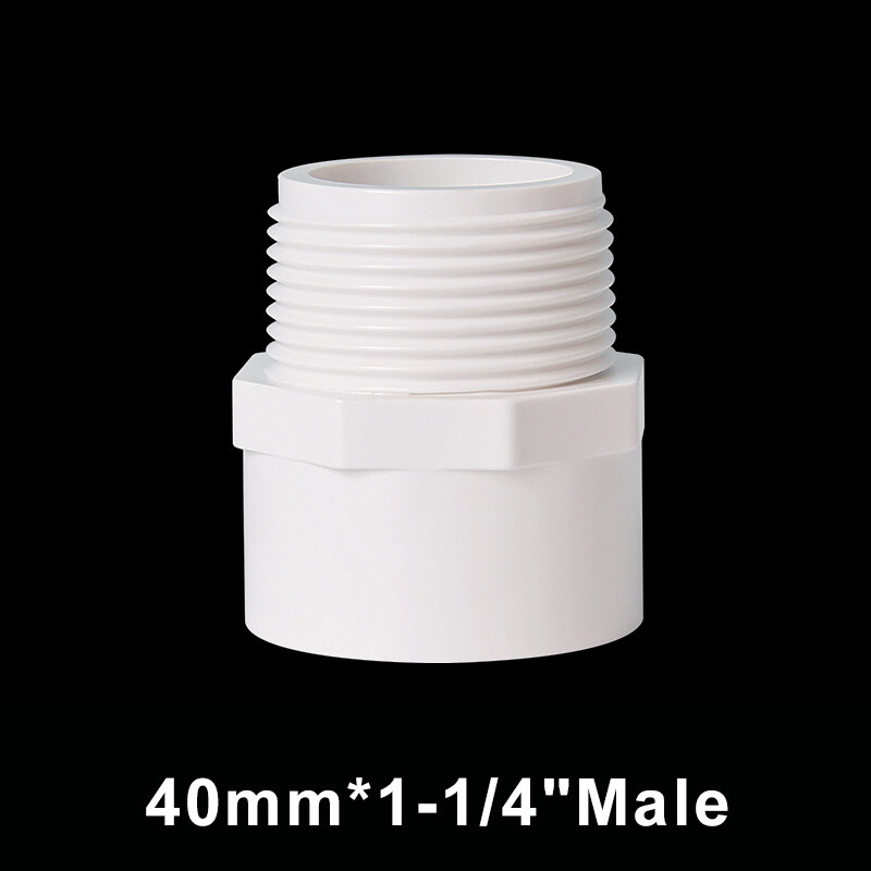 PVC Male Threaded Socket Coupling Straight Connector Pipe Fitting 20 mm ...
