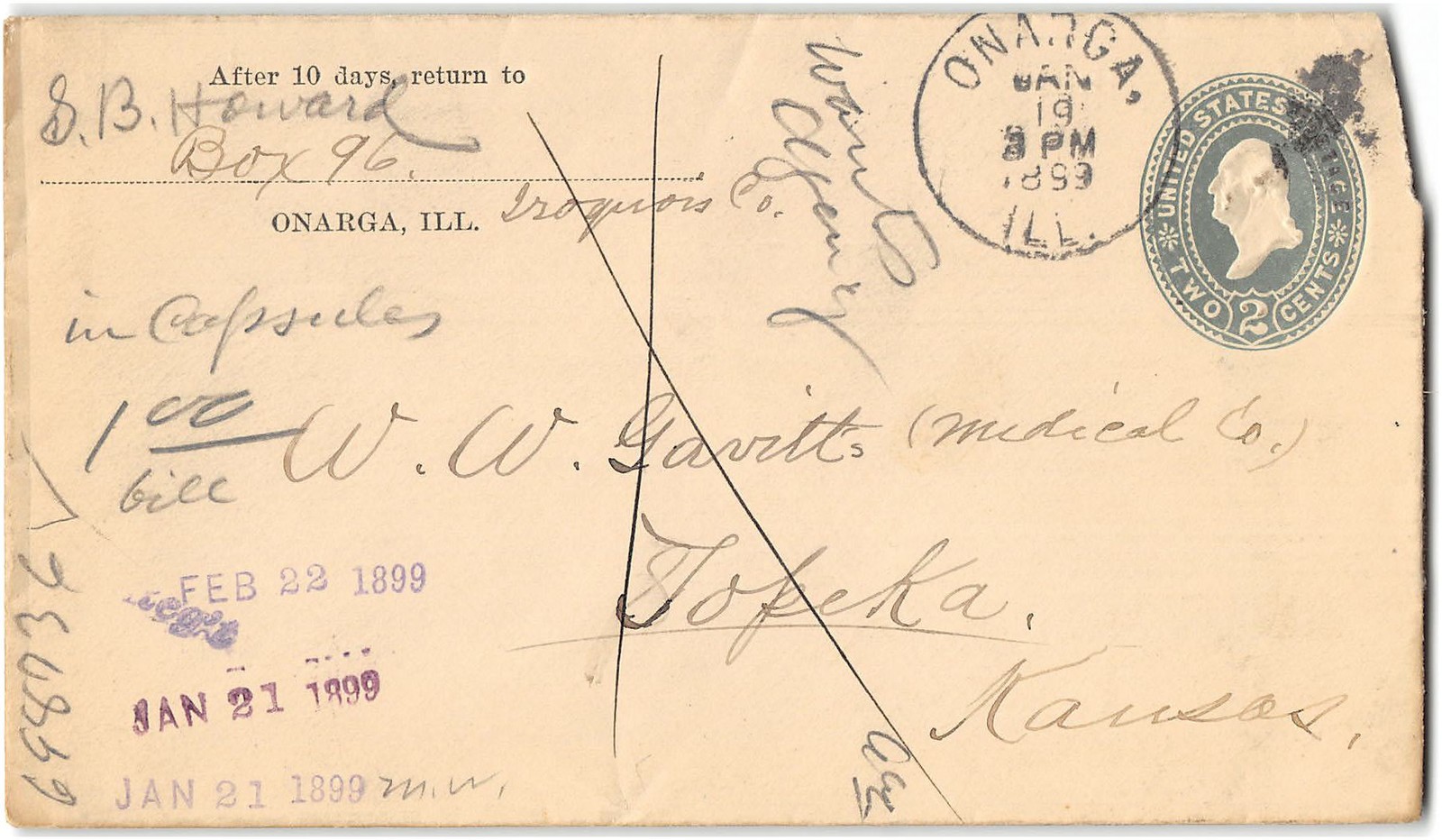 Onarga IL, DPO, 1899 | eBay