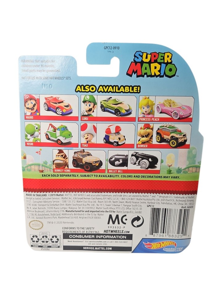 🔥Super Mario HOT WHEELS Character Cars: TOAD | 2021 Nintendo, Super ...