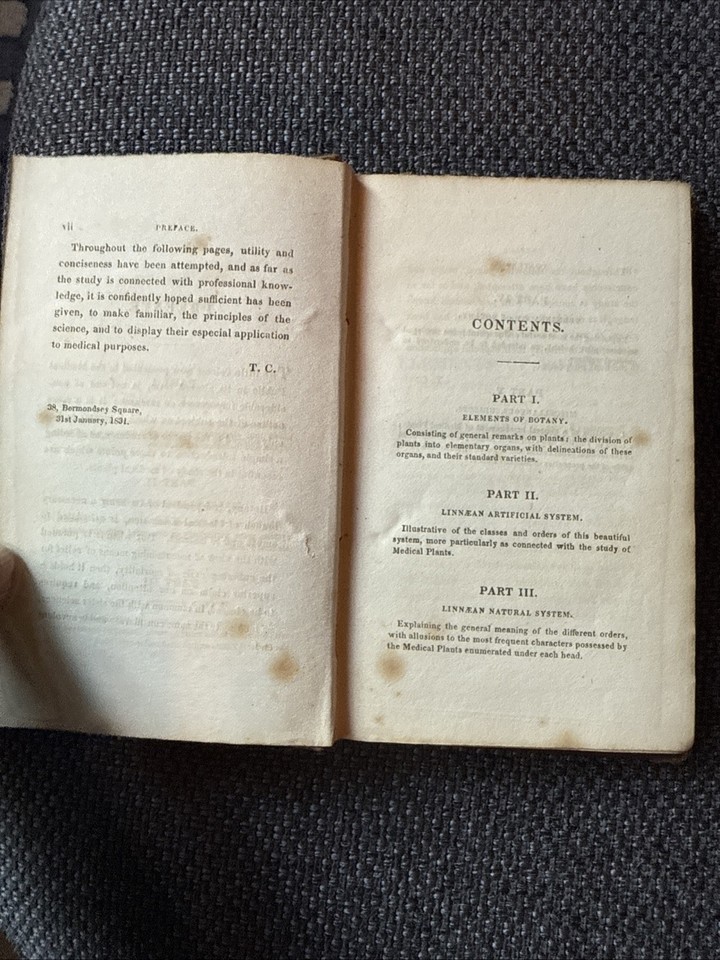 Rare 1831 Introduction To Medical Botany T Castle Hand Coloured Plants ...