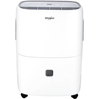 Whirlpool 40 Pint Portable Dehumidifier For 3000 sq.ft. Auto Shut-off ...