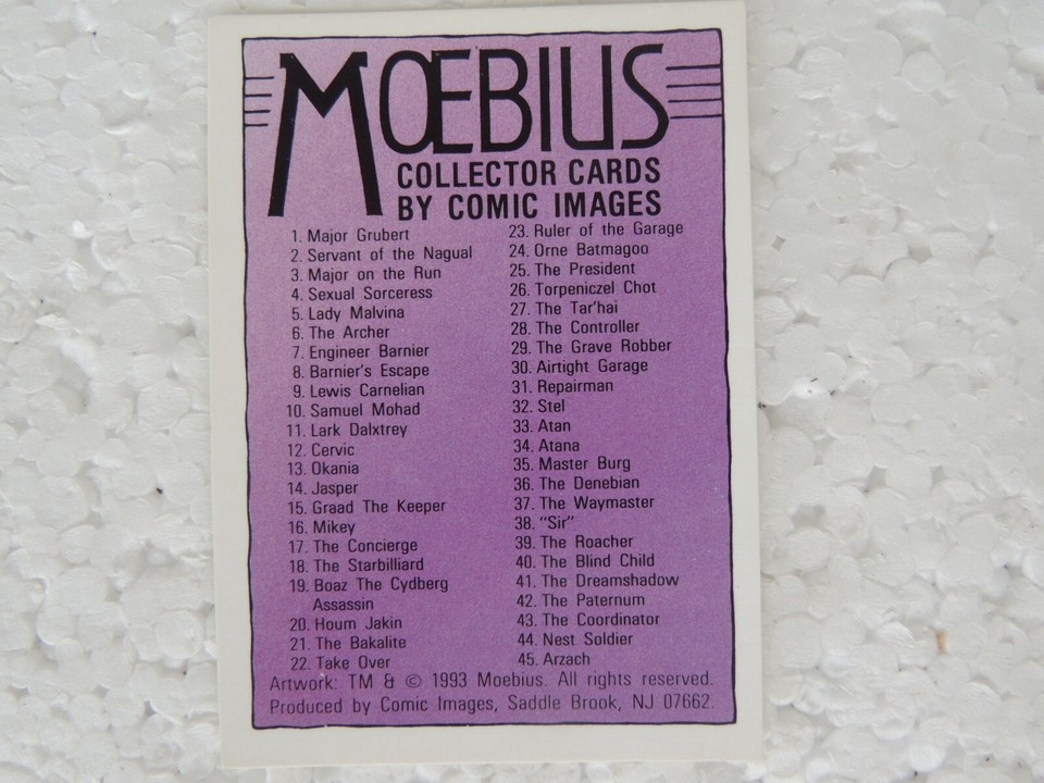 MOEBIUS FANTASY ART NON-SPORT 90 CARD COMPLETE SET 1993 COMIC IMAGES | eBay