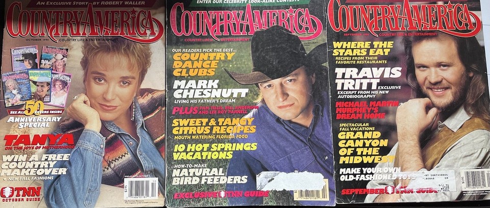 Country America Vintage magazines 1994, 1995, 1996. Country Music Stars ...