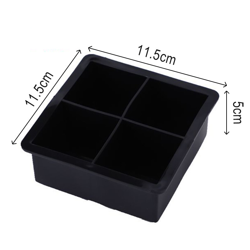 Large Ice Cube Square Ice Tray Mold Food Grade Silicone Tray Mold DIY ...
