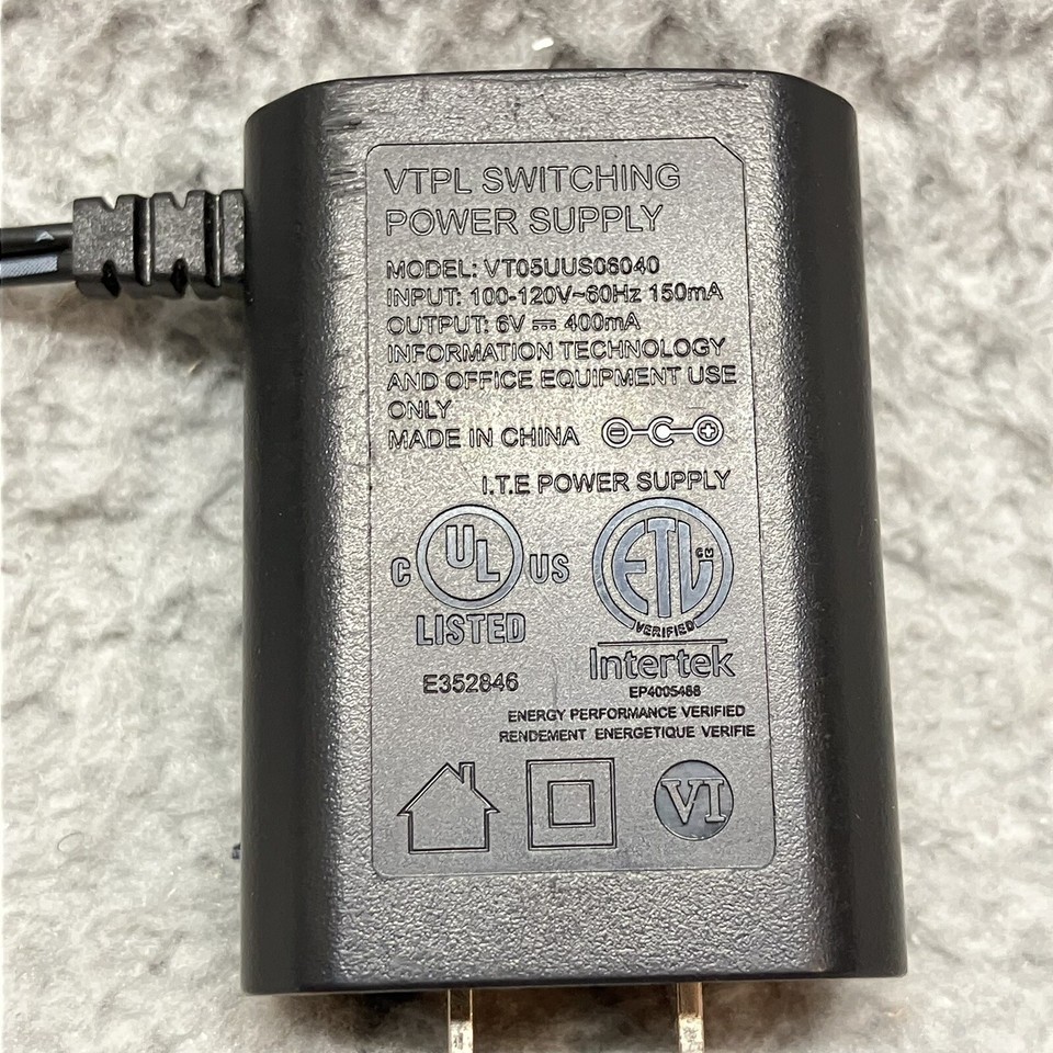 VTech VT05UUS06040 AC Power Adapter 6V 400mA For Cordless Phone Base | eBay