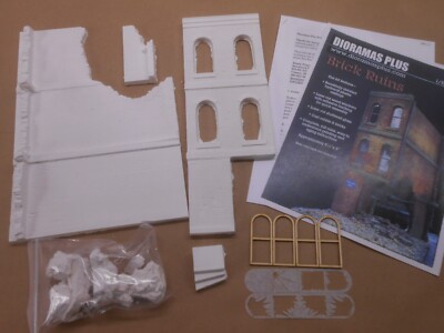 Dioramas Plus DP1 Brick Ruins Building Kit 1/35 Scale Model Best Kits ...
