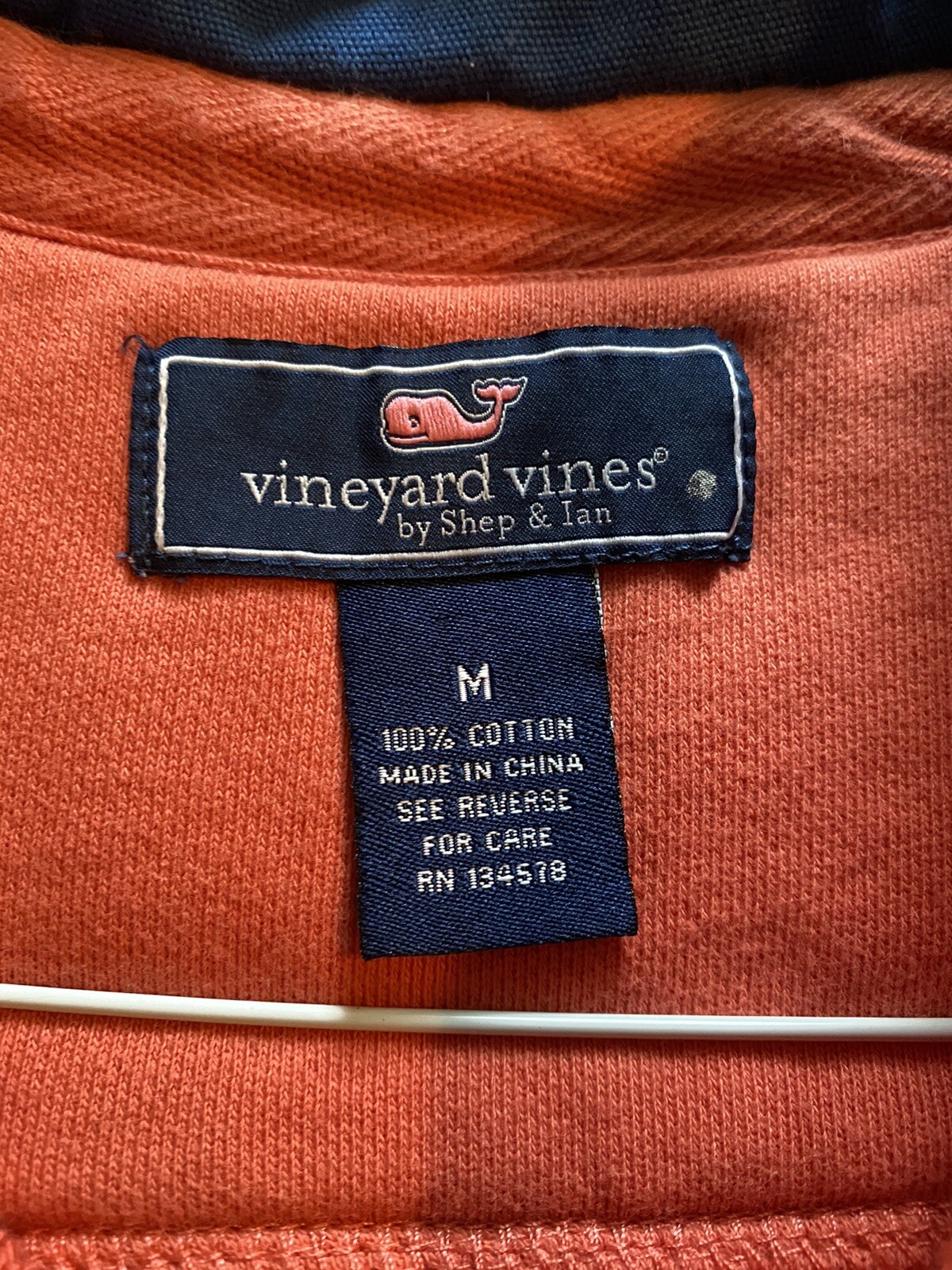 Vineyard Vines 1/4 Zip 100% Cotton Pink Pull Over Track Jacket Men’s ...