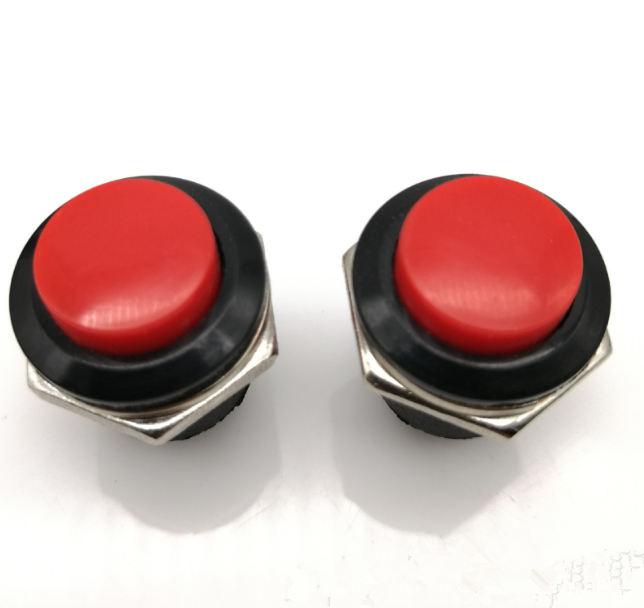 6pc 12mm Waterproof 2 Pin Momentary ON/OFF Push Button PBS-33B Mini ...