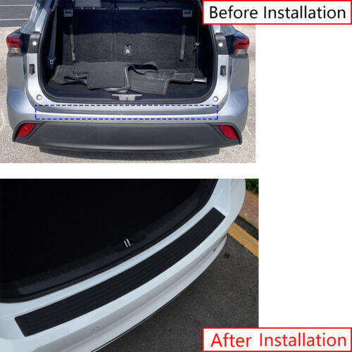 Black Rubber Rear Bumper Sill Plate Protector For Toyota Highlander ...