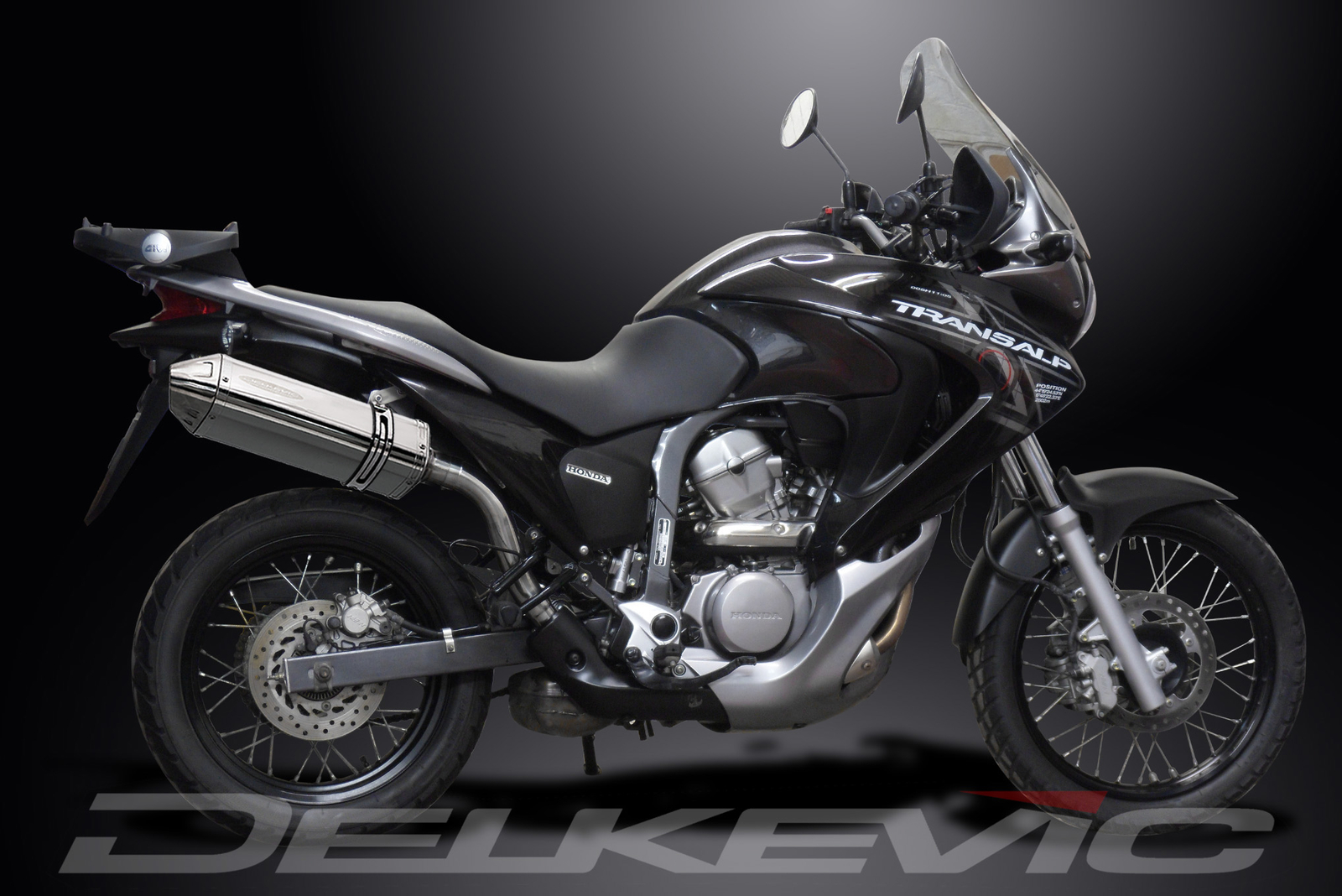 HONDA XL650V TRANSALP 2000-2008 320mm TRI STAINLESS BSAU SILENCER ...