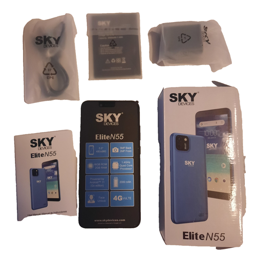 SKY Devices Elite N55 Unlocked 4G LTE Android Phone Black 16GB ROM 2GB ...