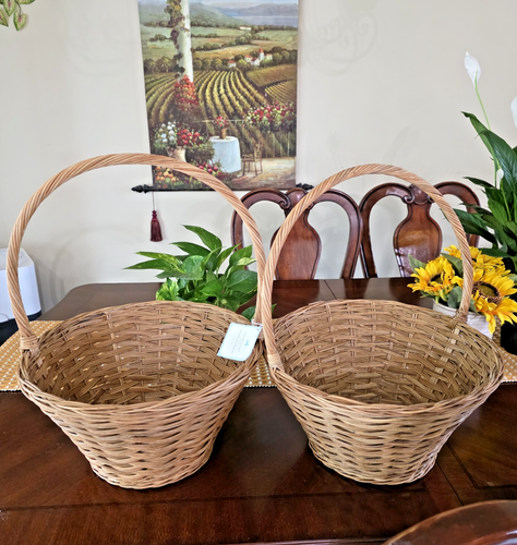 Pottery Barn Natural Sabrina Easter Basket - Size Large set of TWO | eBay