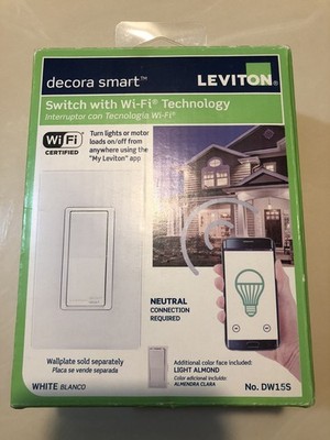 Leviton DW15S Decora SMART SWITCH With WIFI Tech White | eBay